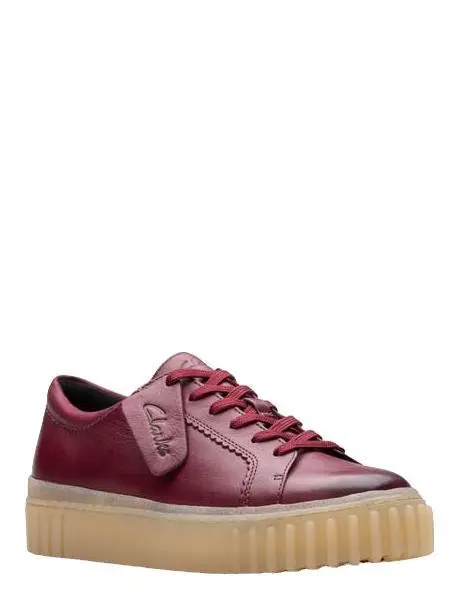 Clarks Mayhill Walk Sneakers - Burgundy Leather