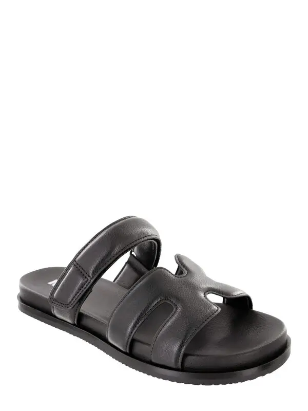 Mia Venezia Strappy Slide Sandal - Black
