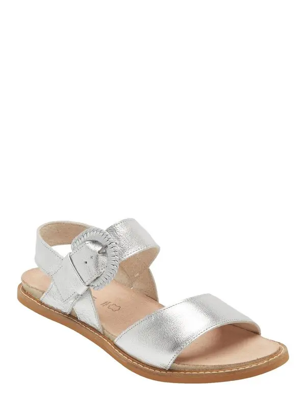 Naot Crepe Platform Sandals - Soft Silver Leather