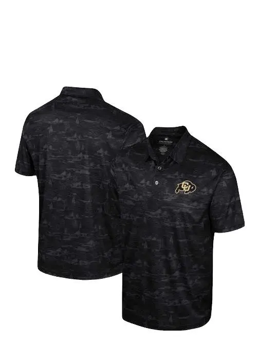 COLOSSEUM Colorado Buffaloes Daly Print Polo - Black