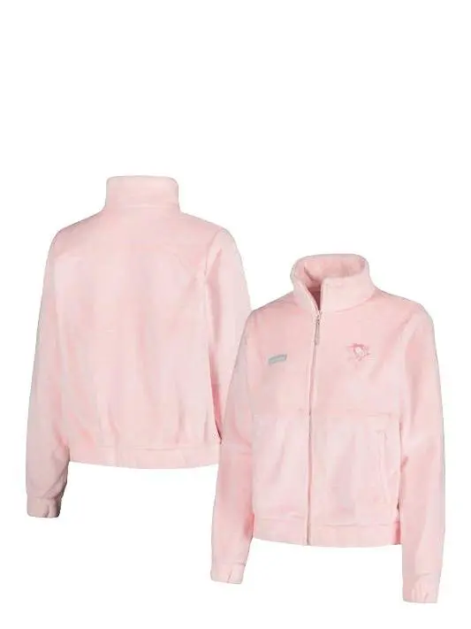 Columbia Pittsburgh Penguins Fire Side Full-zip Jacket - Pink