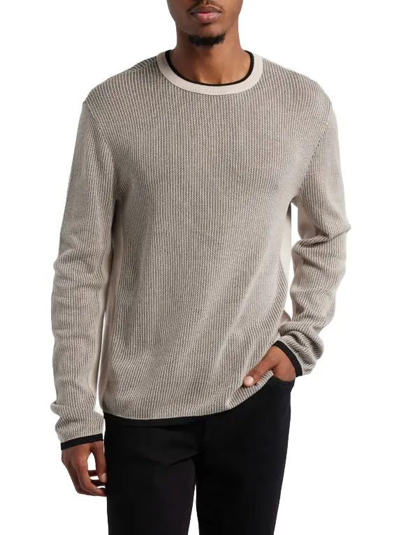 Rag & Bone Harvey Crewneck Cotton Sweater - Grey