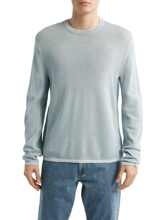 Rag & Bone Harvey Crewneck Cotton Sweater - Ltblue