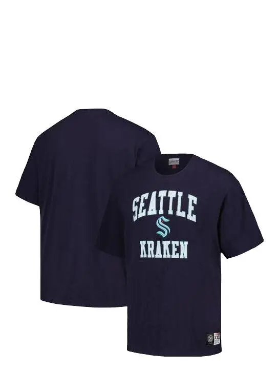 Mitchell & Ness Deep Sea Blue Seattle Kraken Legendary Slub T-shirt - Navy