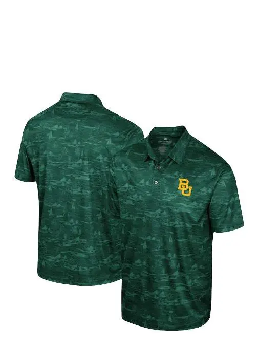 COLOSSEUM Baylor Bears Daly Print Polo - Green