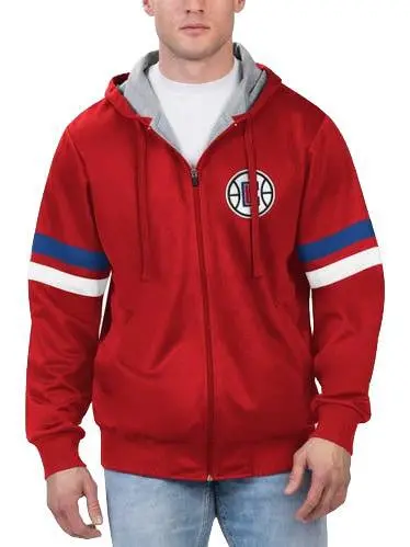 G-III SPORTS BY CARL BANKS La Clippers Contender Full-zip Hoodie Jacket By - Red