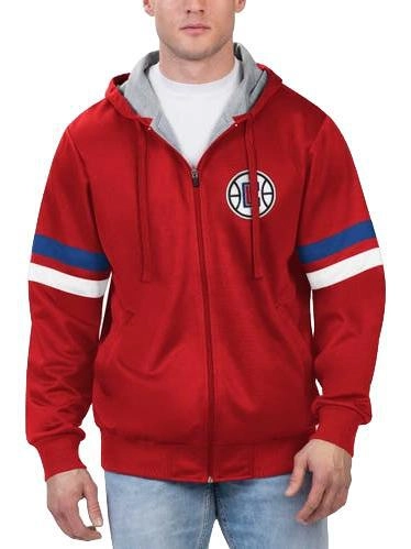 G-III SPORTS BY CARL BANKS La Clippers Contender Full-zip Hoodie Jacket By - Red
