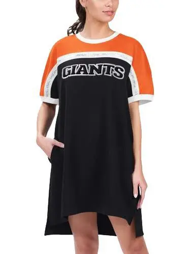 G-III 4HER BY CARL BANKS San Francisco Giants Circus Catch Sneaker Dress - Black