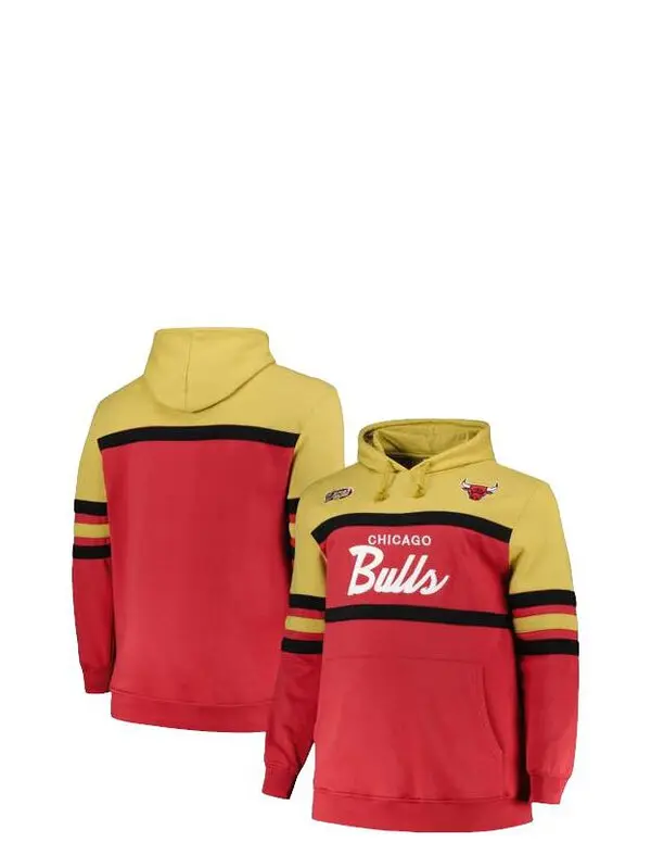 Mitchell & Ness Chicago Bulls Hardwood Classics Head Coach Pullover Hoodie - Red