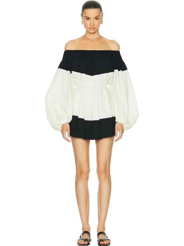 Caroline Constas Marley Dress - Black & Off White