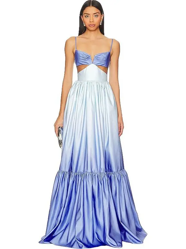 SAU LEE Nova Gown - Blue Ombre