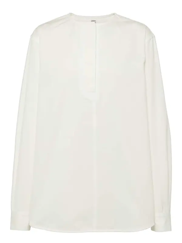 TOTEME Cotton Twill Blouse - White