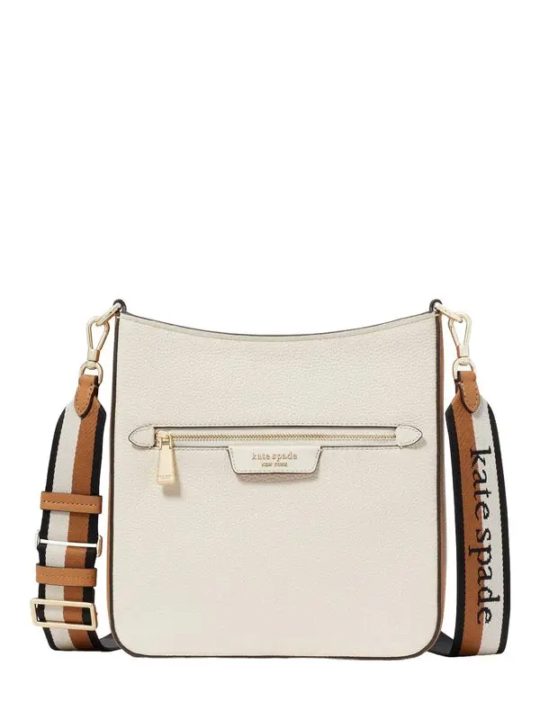 Kate Spade New York Hudson Pebble Leather Crossbody Bag - Parchment Multi