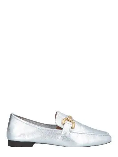 BIBI LOU Leather Loafers - Silver