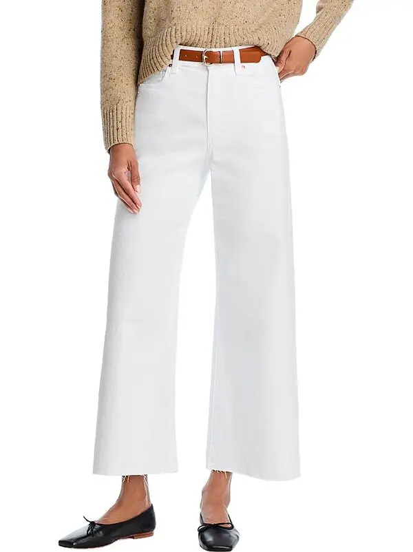 Paige Anessa High-rise Wide Leg Jeans - Crisp White