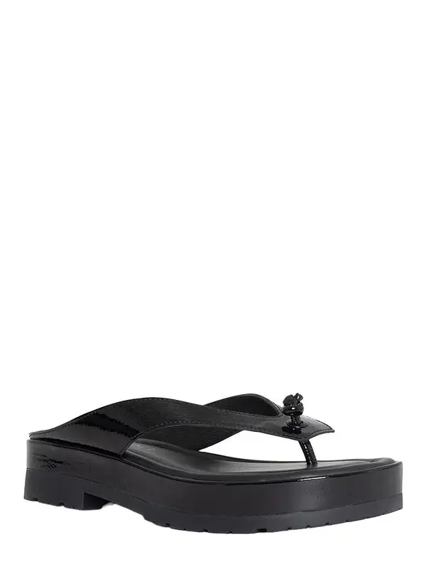 DONALD PLINER Slip-on Thong Platform Sandals - Black