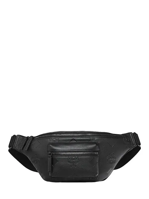 Mcm Fursten Leather Belt Bag - Black