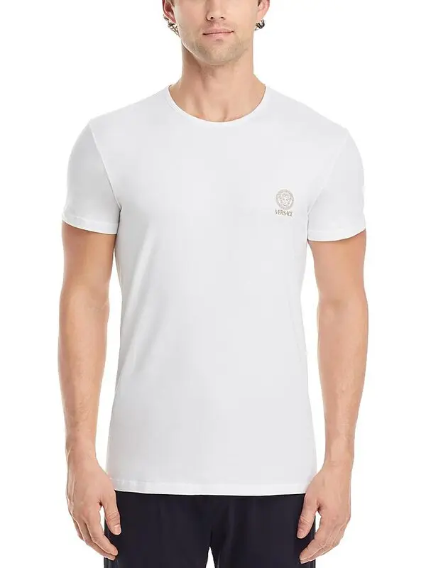 Versace Cotton Blend Tees, Pack Of 2 - Optical White