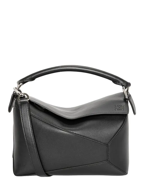 Loewe Leather Puzzle Edge Top-handle Bag - Black