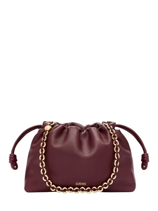 Loewe Leather Flamenco Shoulder Bag - Burgundy