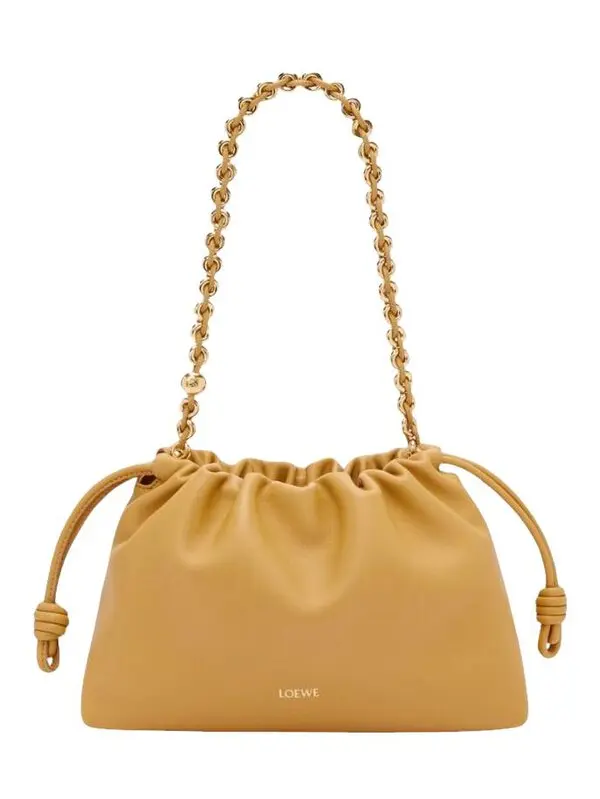 Loewe Leather Flamenco Shoulder Bag - Beige