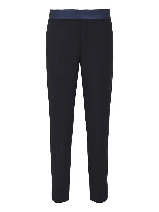 Giorgio Armani Wool Crêpe Tuxedo Trousers - Navy