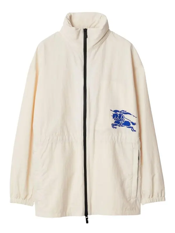 Burberry Equestrian Knight Appliqué Hooded Jacket - Neutrals