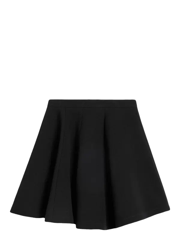Ami Virgin Wool Skater Skirt - Black