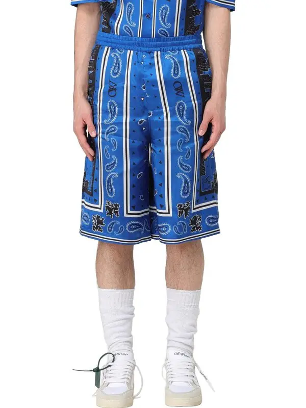 Off-White Printed Shorts - Blue