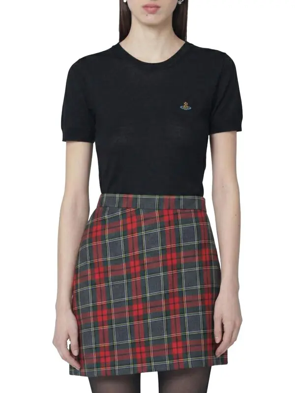 VIVIENNE WESTWOOD Wool And Silk Crew-neck Sweater - Black