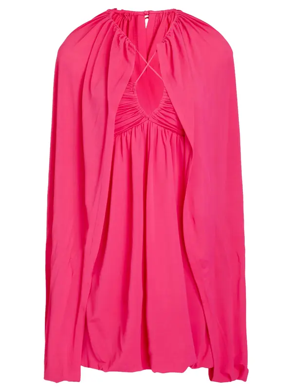 Simkhai Sorina Cape-effect Mini Dress - Fuchsia