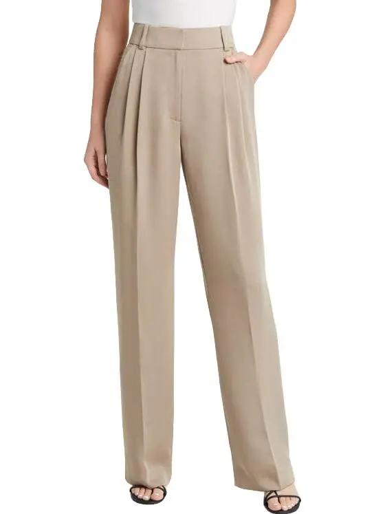 FAVORITE DAUGHTER The Favorite Pant Pleated Wide Leg Trousers - Beige