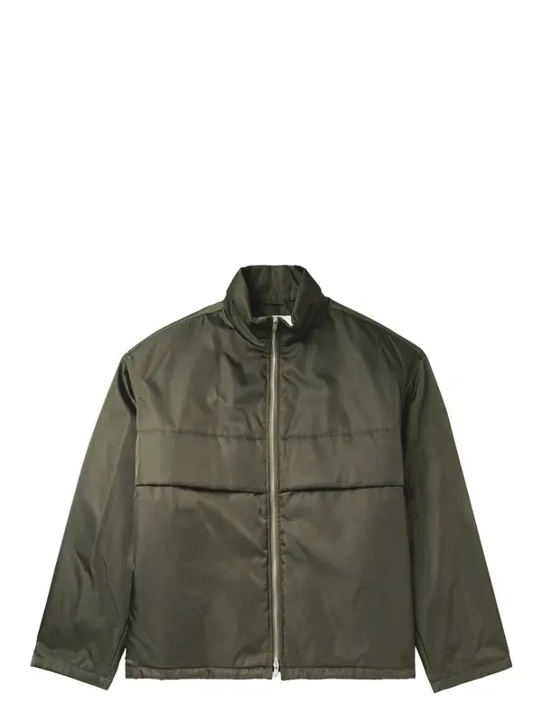 JIL SANDER Padded Tech-twill Bomber Jacket - Green