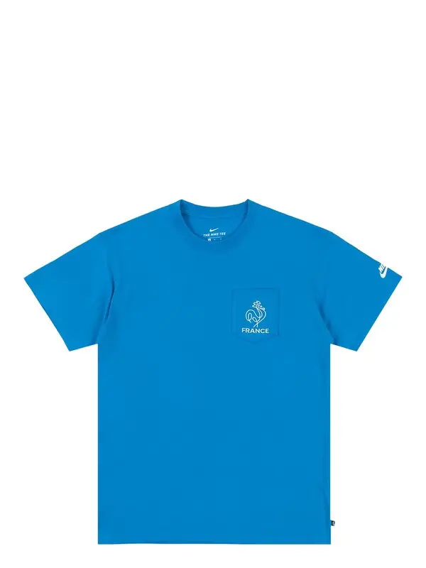 Nike Sb X Parra France Federation Kit T-shirt 'neptune /white - Blue