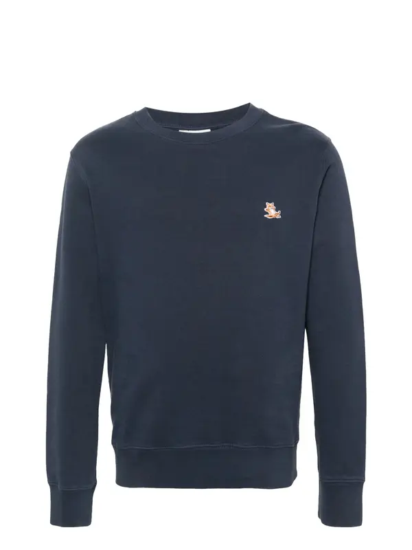 Maison Kitsuné Fox-motif Sweatshirt - Blue