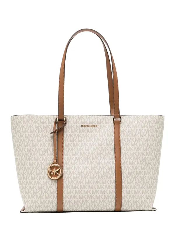 Michael Kors Temple Large Tote Bag - Neutrals