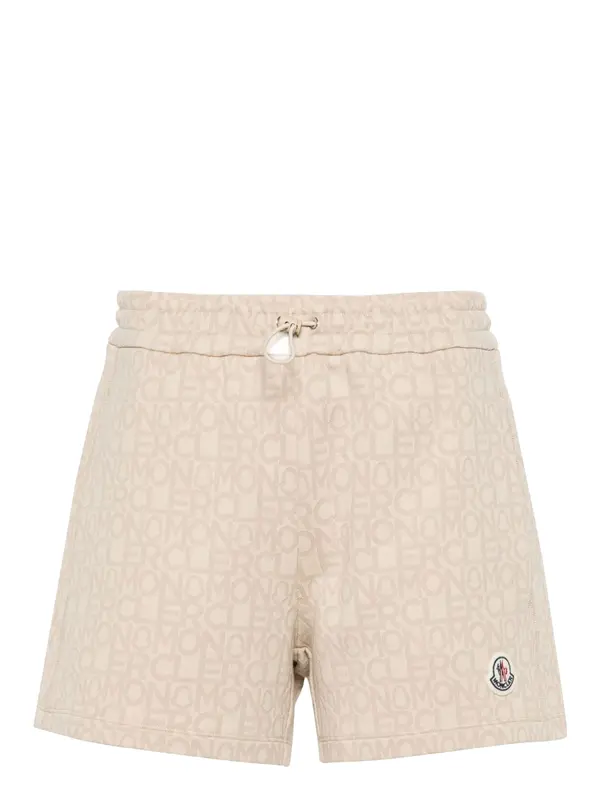 Moncler Monogram Jacquard Shorts - Neutrals