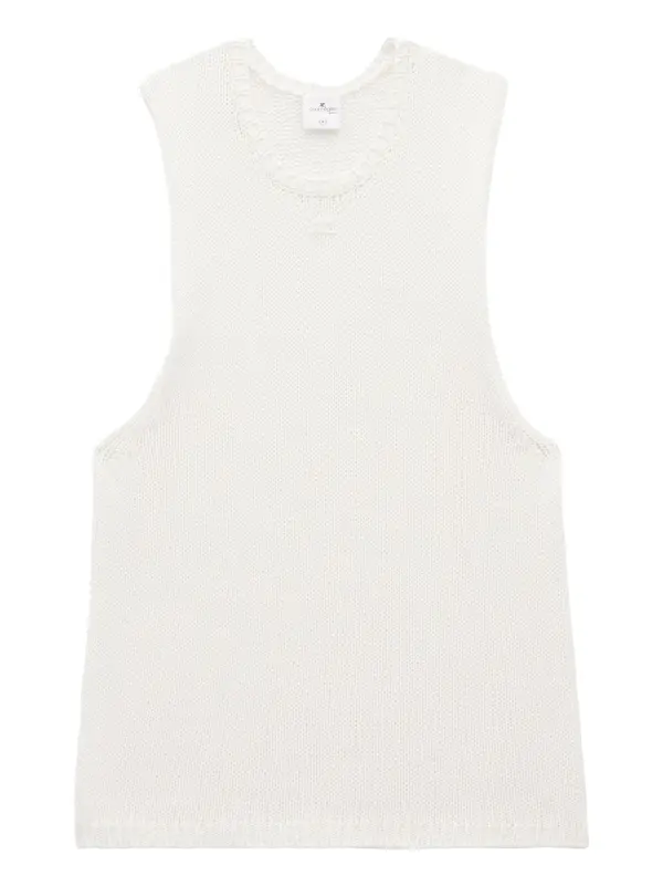 COURREGES Knitted Tank Top - White