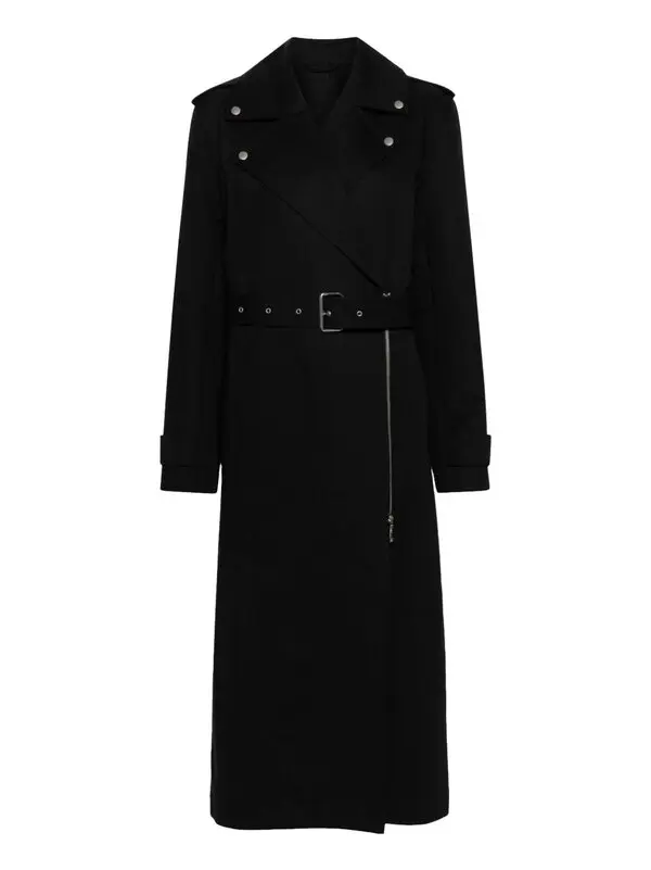 TOTEME Biker Cotton Trench - Black