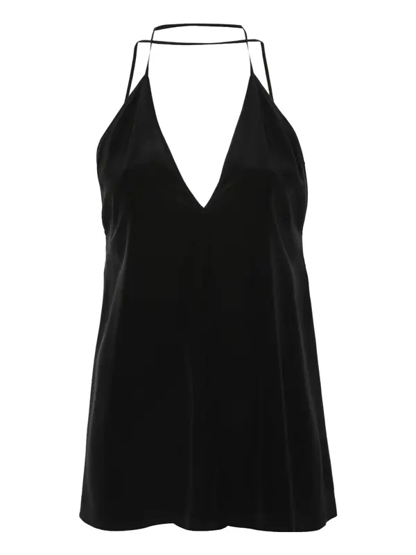TOTEME V-neck Spaghetti-straps Top - Black