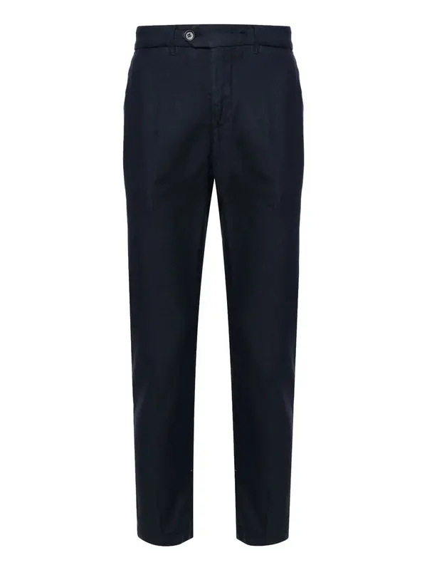 TELA GENOVA Mid-rise Straight-leg Trousers - Blue