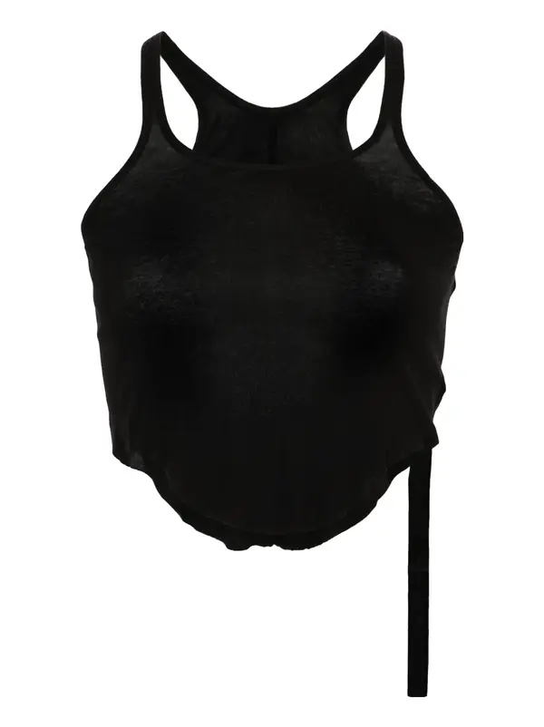 Rick Owens Cropped Tank Top - Black
