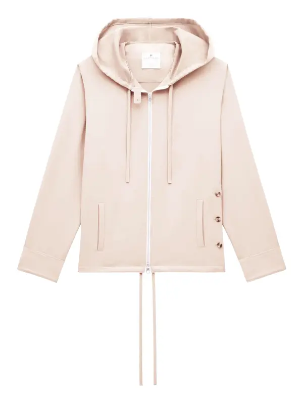 COURREGES Hooded Zip-up Jacket - Neutrals