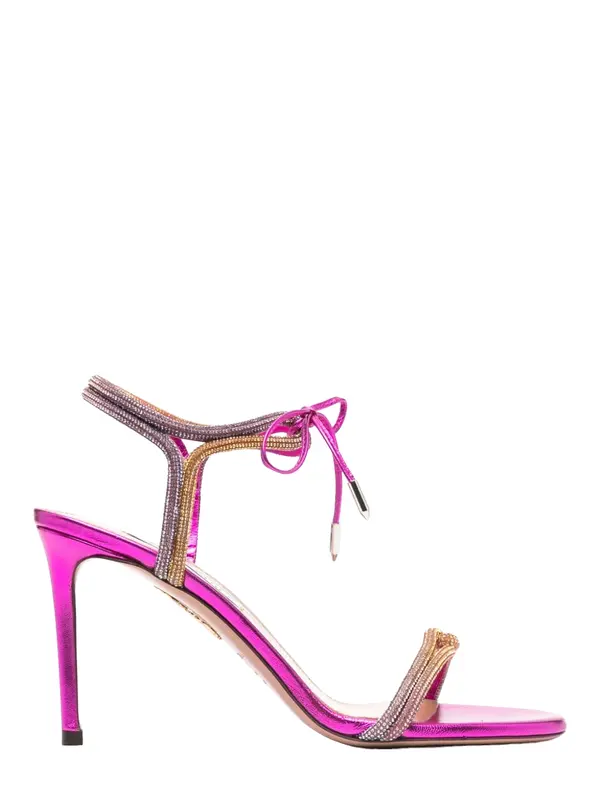 AQUAZZURA 100mm Crystal-embellished Sandals - Pink