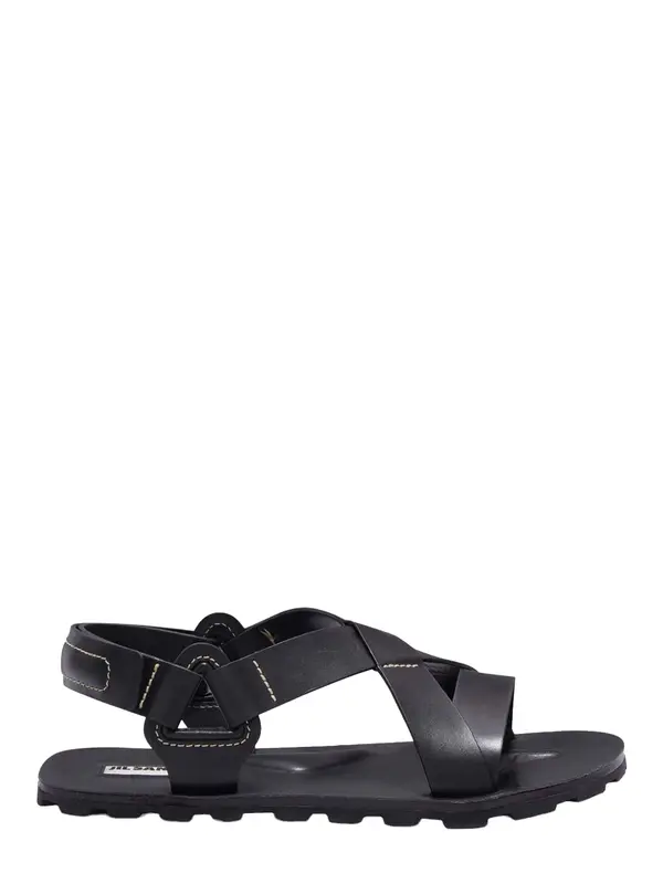JIL SANDER Leather Sandals - Black