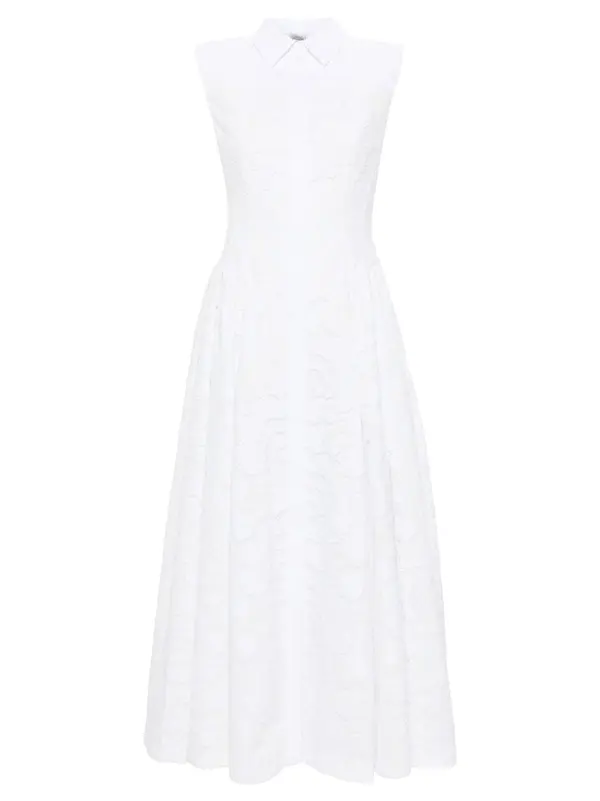 Huishan Zhang Alain Broderie Anglaise Midi Dress - White