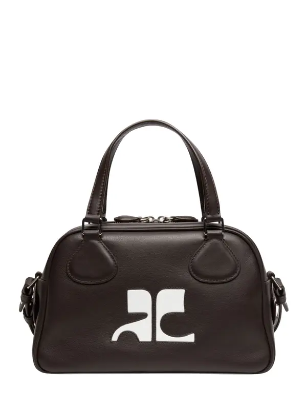 COURREGES Reedition Leather Bowling Bag - Brown