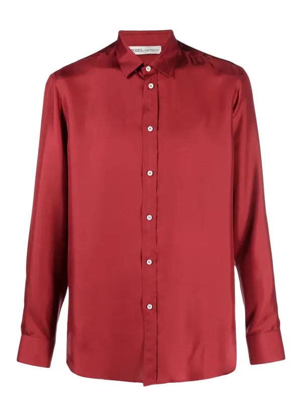 MODES Buttoned Silk Shirt - Red