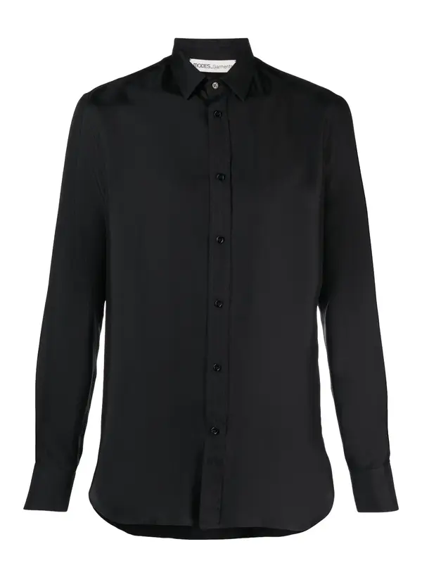 MODES Buttoned Silk Shirt - Black