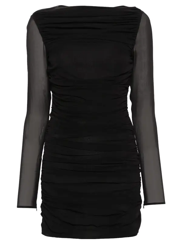 Andamane Petra Ruched Mini Dress - Black